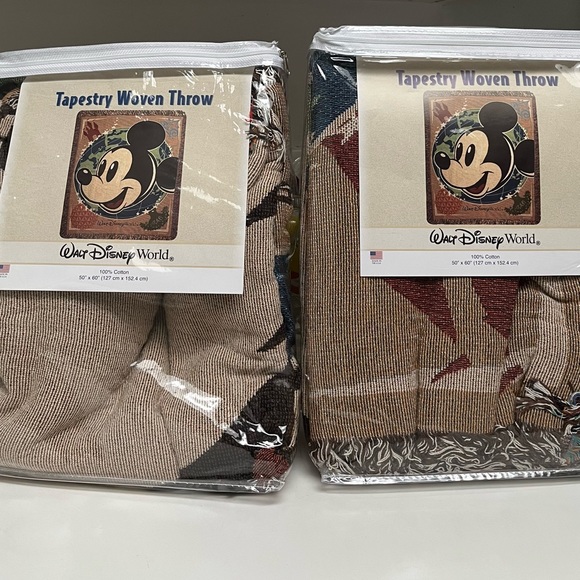 Disney | Bedding | 2 Disney Tapestry Woven Throw Blankets | Poshmark